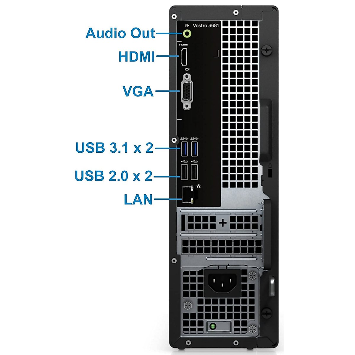 Dell Vostro 3681 Small Form Factor Desktop - Intel Core i3-10100 Upto 4.3 GHz, 16GB RAM, 256GB M.2 NVMe SSD, Intel UHD Graphics 630 4K Support, HDMI, VGA, Wi-Fi, Bluetooth - Windows 10 Pro (Renewed)