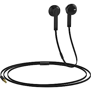 Headphones [3-Pack] Certified in-Ear Earbuds Earphones with Microphone Premium HD Stereo Headphones with Inline Control, Noise Isolating Earbud Headset, Corded, 3.5mm Audio Jack Devices (Black)