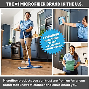 18" Professional Microfiber Mop - Hardwood Floor Mop - Dry & Wet Mop for Wood, Laminate, Tile, Vinyl Floors | Washable Pads | Wet & Dust Mopping | Adjustable Handle