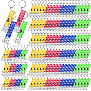 150 Pcs Mini Flashlight Keychain, Assorted Colors Portable Led Toy Flashlight, Colored Handheld Plastic Keychain Flashlights, Led Key Chains for Kids Halloween Hiking Camping Cycling Party Favors