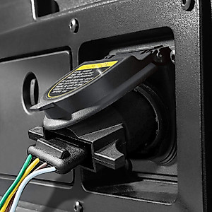 Nilight 7-Way to 4-Way Flat Blade Trailer Adapter Waterproof Rugged Nylon Housing 7-pin to 4-pin Trailer Wiring Adapter