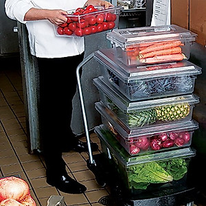 Rubbermaid Commercial Products,Polycarbonate Food Storage Box/Tote for Restaurant/Kitchen/Cafeteria, 3.5 Gallon, Clear (FG330900CLR)