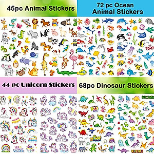 200pcs cute animal Gel Window Clings, reusable gel window stickers for kids, Jungle Animal, Sea animals, dinosaur, unicorn themed Window Gel Clings Decals Stickers for Kids Home Airplane Classroom Nursery Party Supplies Decorations