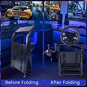 Guil Vim Racing Wheel Stand Steering Wheel Stand Shifter Mount Adjustable Racing Stand for Logitech G29 G920 G27 G25 G923 Supporting Thrustmaster T248X T248 T300 T150 458 TX PS3 PS4 PS5 PC