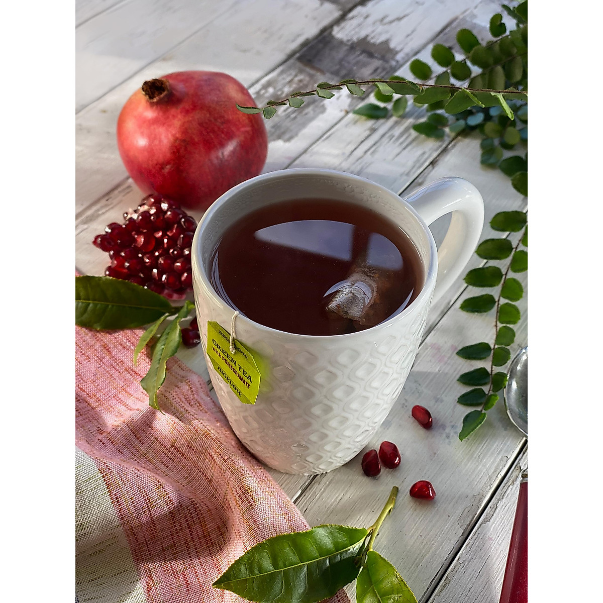 Bigelow Tea Green Tea with Pomegranate, Caffeinated Tea with Pomegranate, 20 Count Box (Pack of 6), 120 Total Tea Bags