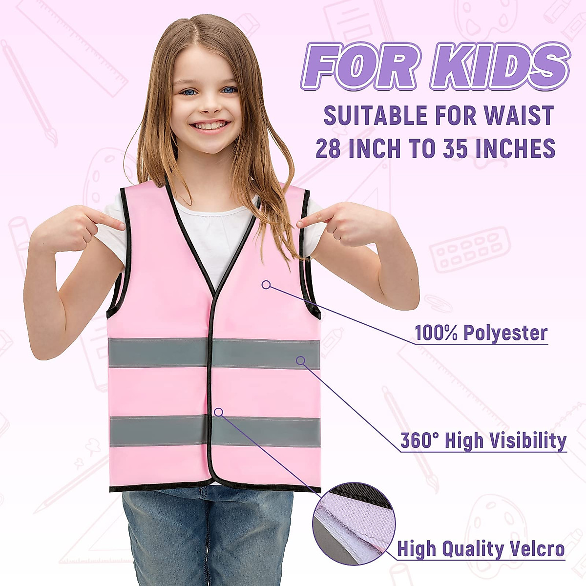 Kids Tool Set, Pink Toy Tool Set for Girls with Electric Drill, Hammer, Planer, Working Vest, Accessories and Storage Box, Construction Pretend STEM Toy Tool Kit for Toddlers Age 3 Years and Up