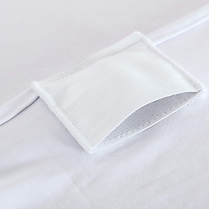 Obstal 10 PCS White Spandex Dining Room Chair Covers for Living Room - Universal Stretch Chair Slipcovers Protector for Wedding, Banquet, and Party