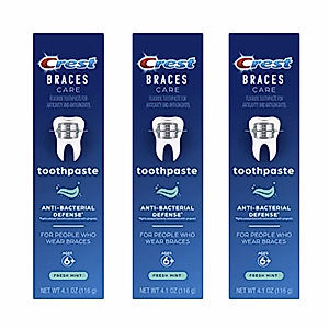 Crest Braces Care Fresh Mint Toothpaste 4.1 oz (Pack of 3)