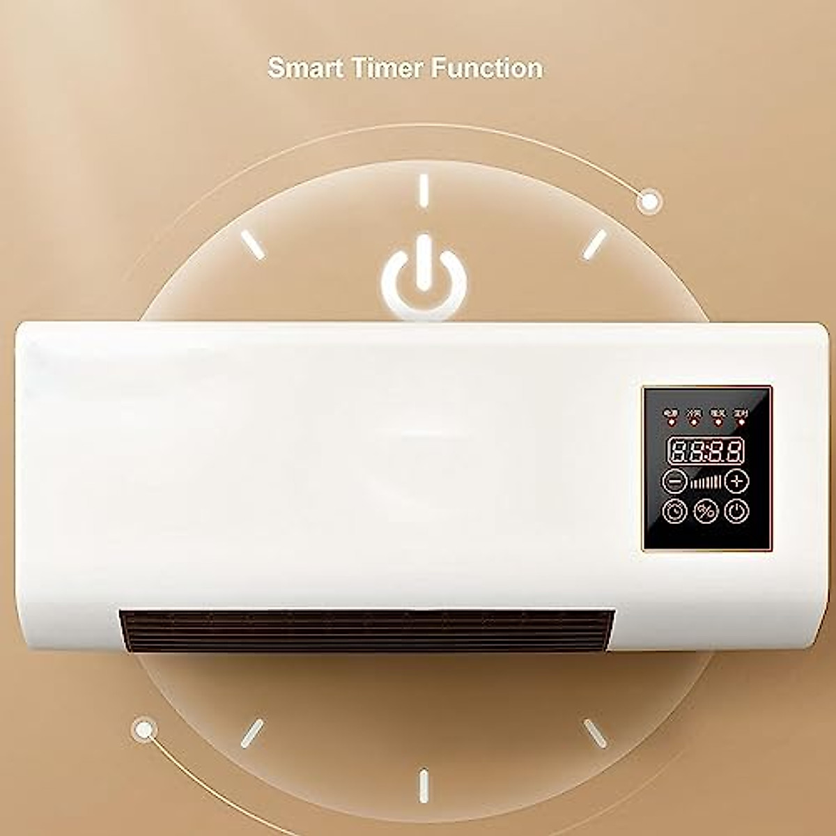 Small Air Conditioners, Mounted Air Conditioner Cooling and Heating Air Conditioner Fan with Remote Control, 2000W Mini Air Cooling Heating Fan for Bedroom
