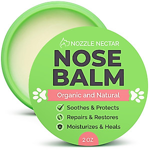 Dog Nose Balm - 100% Organic & Natural Nose Moisturizer and Healing Cream Butter - Dog Dry Nose Treatment and Moisturizer - Heals, Repairs & Protects Chapped, Damaged & Rough Noses