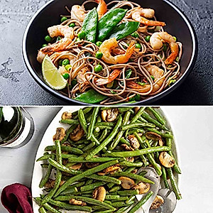 Dichmag 80+ Stringless Green Pod Bush Bean Seeds and Snowbird Pea Seeds - Individual Pack Bean Seeds for Planting Backyard or Garden, Medium