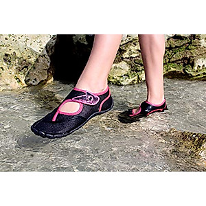 Body Glove Water Shoes for Women, Lake, Aerobics, Swimming, Aqua Sports, Beach, Womens Water Shoes, Black Slmn Rose Aqua Shoes for Women