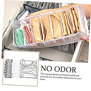 Cabilock 3pcs Grid Underwear Wardrobe Desk Top Organizer Shelf Closet Drawers for Clothes Foldable Storage Bin Bedroom Organization and Storage Drawer Clothing Closet Shelves Small Sock Box