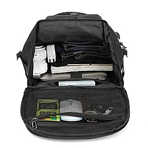 Gym Duffle Bag Backpack 4-Way Waterproof with Shoes Compartment for travel Sport Hiking laptop (Black)