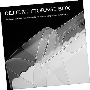 ULTECHNOVO 10pcs Box Mini Dessert Containers Clear Cake Box Plastic Dessert Containers Cupcake Carrier Cupcake Boxes Mini Cake Boxes for Cake Portions Bakery Box Dessert Storage Box Paper Cup