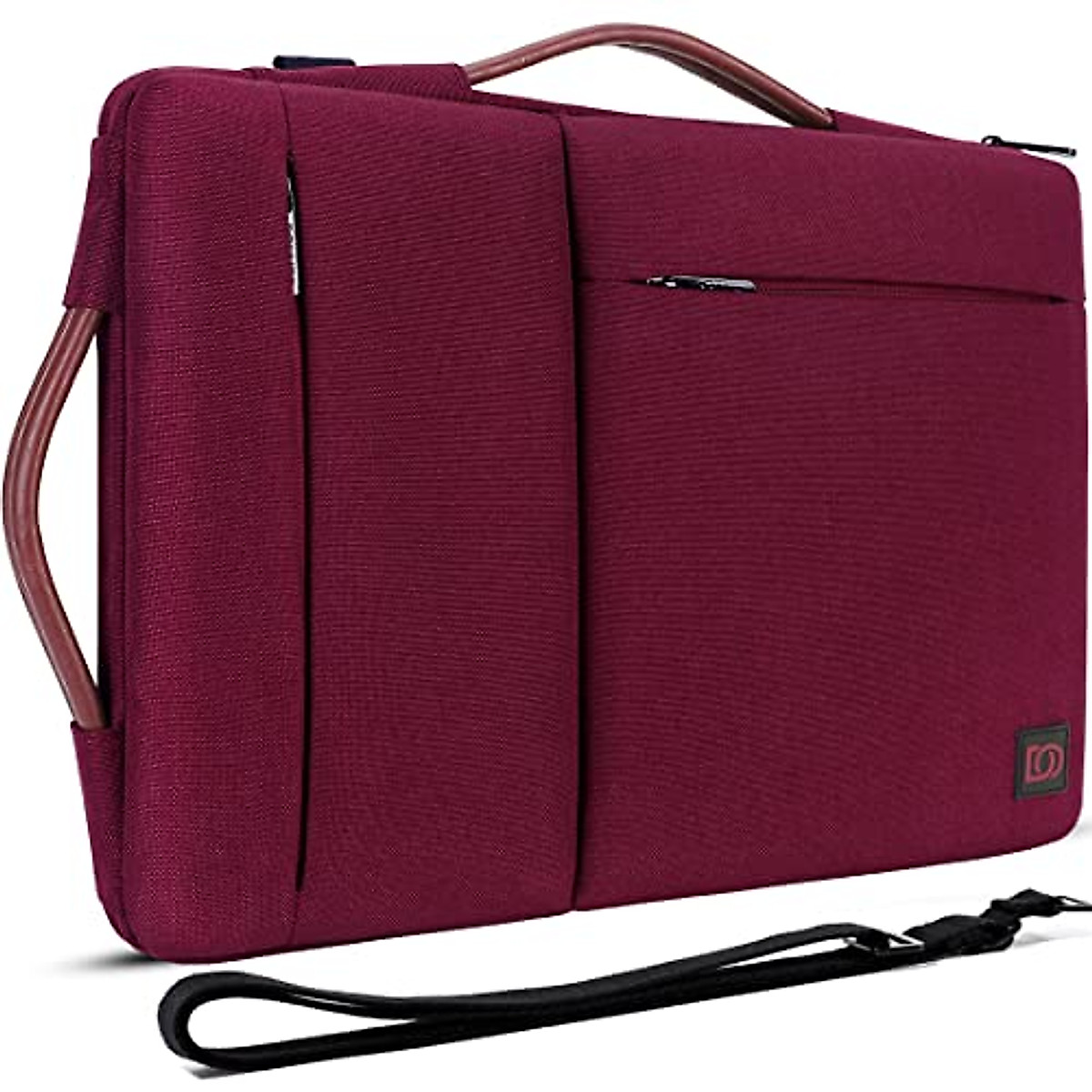 DOMISO 17 Inch Laptop Sleeve Shoulder Bag Water-Resistant Protective Case for 17.3" Dell Inspiron/MSI GS73VR Stealth Pro/Lenovo IdeaPad 300 320 321/ HP Envy 17/ LG Gram 17"/ ROG Strix GL702VS,Fuchsia