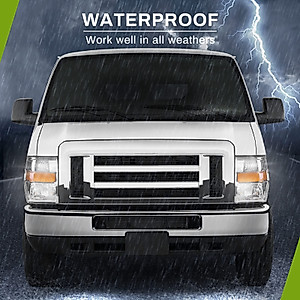 AUTOSAVER88 Headlight Assembly Compatible with 2008-2010 Ford F250 F350 F450 Super Duty Headlamp Chrome Housing(7C3Z-13008BA 7C3Z-13008AA)