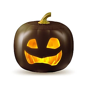 ANIMAT3D Jabberin' Jack Talking Animated Black Pumpkin with Built in Projector & Speaker Plug'n Play