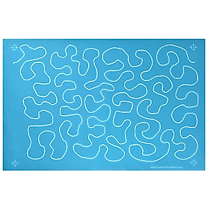 Full Line Stencil - Stipple - Edge to Edge Stencil, Continuous Line Template for Free Motion Quilting, Domestic Machine, Hand Quilting, Long-Arm Quilting (31019)