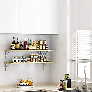 HAENJA Stainless Steel Triangle Bracket Wall Mount Shelf Separator Support Layer Support Bracket Bracket Fixing(6 Pcs) Storage