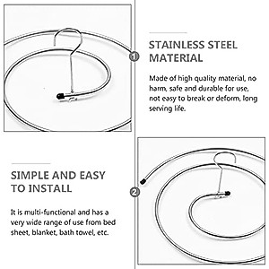 BESPORTBLE 2pcs Laundry Hanger Spiral Bed Sheet Rack Rotating Clothes Scarf Blanket Drying Hanger Spiral Space Saving Clothing Drying Holder