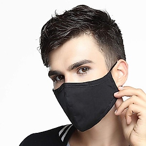 Suxgumoe Dust Mask, 2PCS Washable Reusable Cotton Anti Pollution PM2.5 Mask Face Mouth Mask with 2pcs Activated Carbon Filter