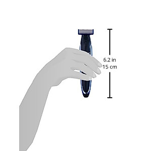 Micro Touch SOLO Men's Rechargeable Full Body Hair Trimmer, Shaver and Groomer, Blue