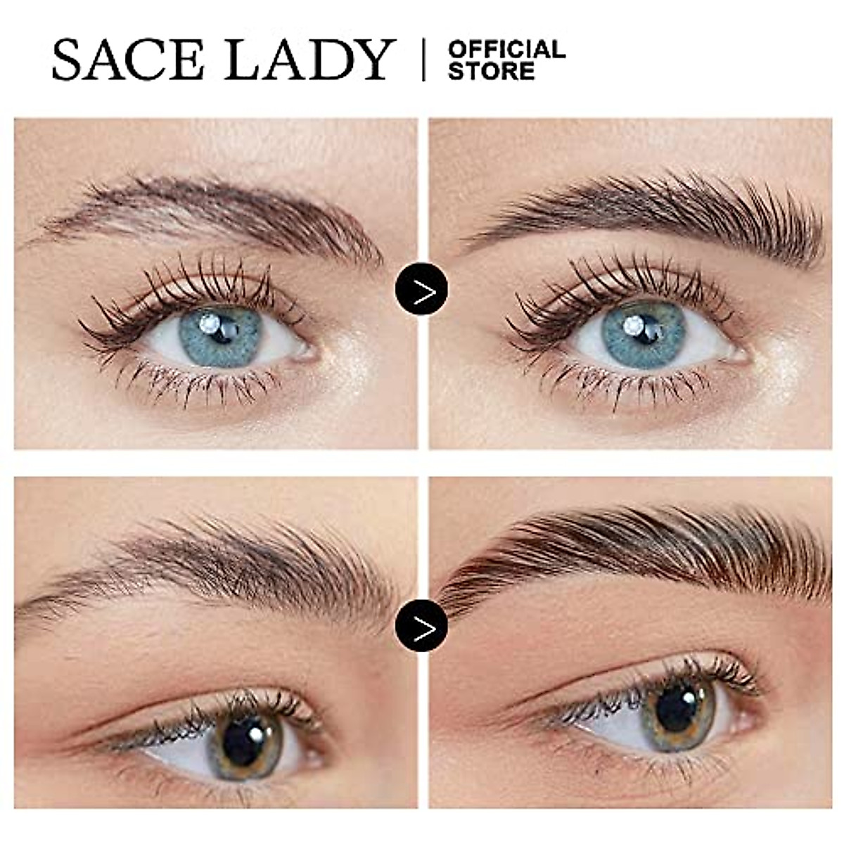 Clear Eyebrow Setting Gel Set&Eyebrow Soap Kit by Sace Lady, Natural Lasting Eye Brow Styling Gel Makeup Kit for Fuller Neat Brow Makeup, Cruelty-Free