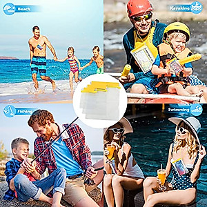 Meetory Clear Waterproof bags Pouch Dry Bags For Camera Mobile Phone Maps Kayak Document Holder - 3 Piece Set Waterproof Plastic Pouch Utility Bags(Yellow)