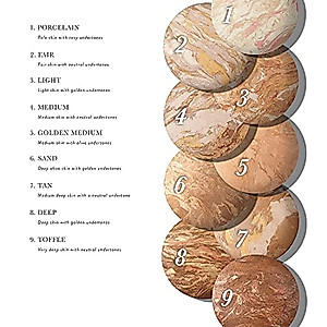 LAURA GELLER NEW YORK Baked Balance-n-Brighten Foundation with Retractable Airbrush Kabuki Brush Makeup Set, Medium (2 PC)