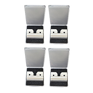 XCEL Ceramic Coarse Pet Replacement Cutter Blade Compatible with Fast-Feed, Andis, Oster A5, and Walh KM Series (4 Pack)