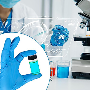 Nicunom 60 Pack Clear Glass Sample Vials with Screw Cap, 20 ml Liquid Sampling Glass Bottles Screwcap Travel Glass Vials