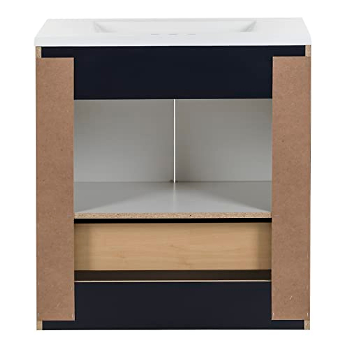 Spring Mill Cabinets Emlyn Bathroom Vanity with Sink, Deep Blue