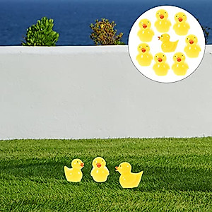 SEWACC 10pcs Micro Landscape Ornament Kitten Ornament Miniature Bonsai Decor Desk Topper Small Statue Garden Decoration Mini Ducks Decorations for Home Little Duck Resin Animal
