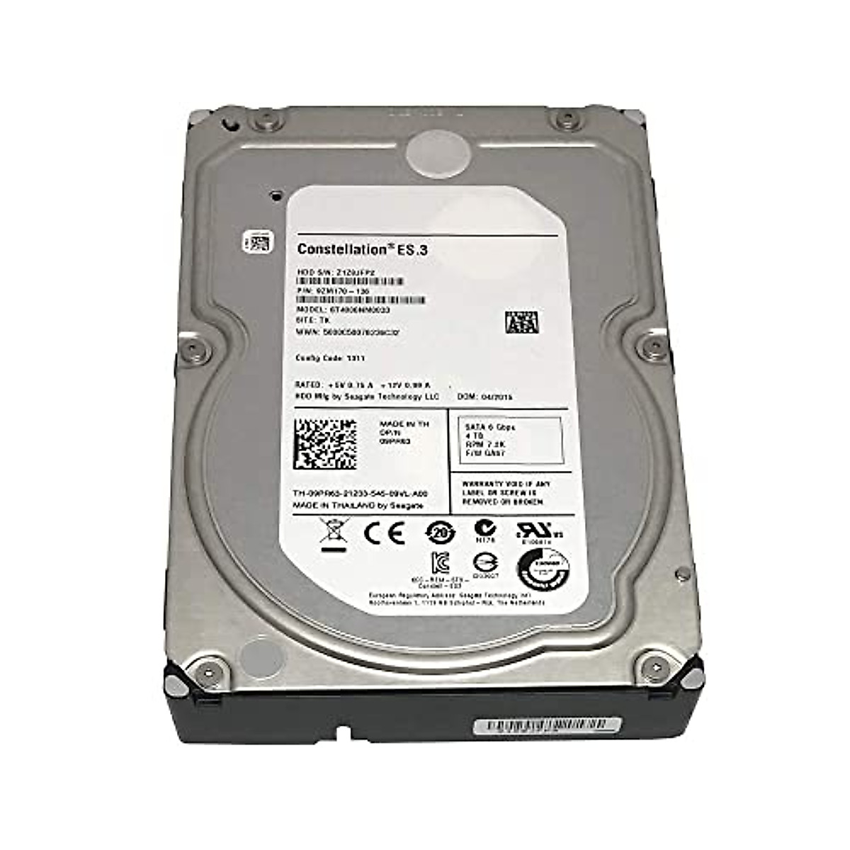Seagate ST4000NM0033 Constellation ES.3 4 TB 3.5 inch Internal Hard Drive - SATA - 7200 rpm - 128 MB Buffer (Renewed)