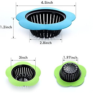 MoveCatcher 4 Pack Sink Strainer for Kitchen Sink Drain Silicone Sink Drain Strainer Stopper 4.5'' Diameter