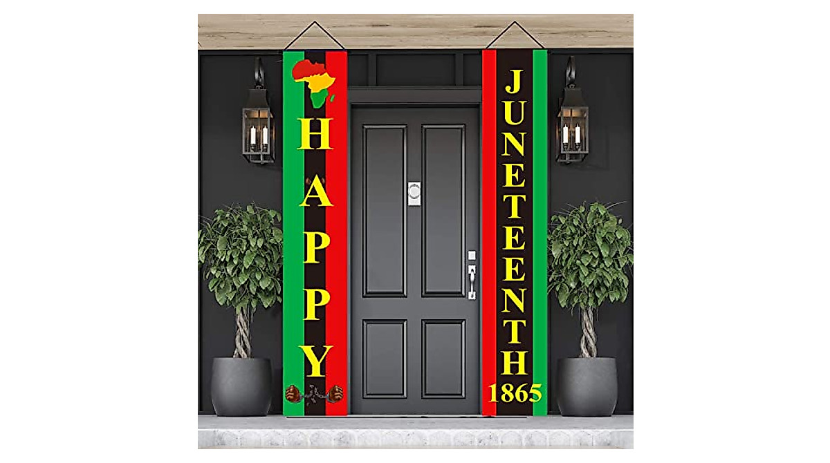 Juneteenth Porch Banner - Celebrate Freedom with Vibrant Decor