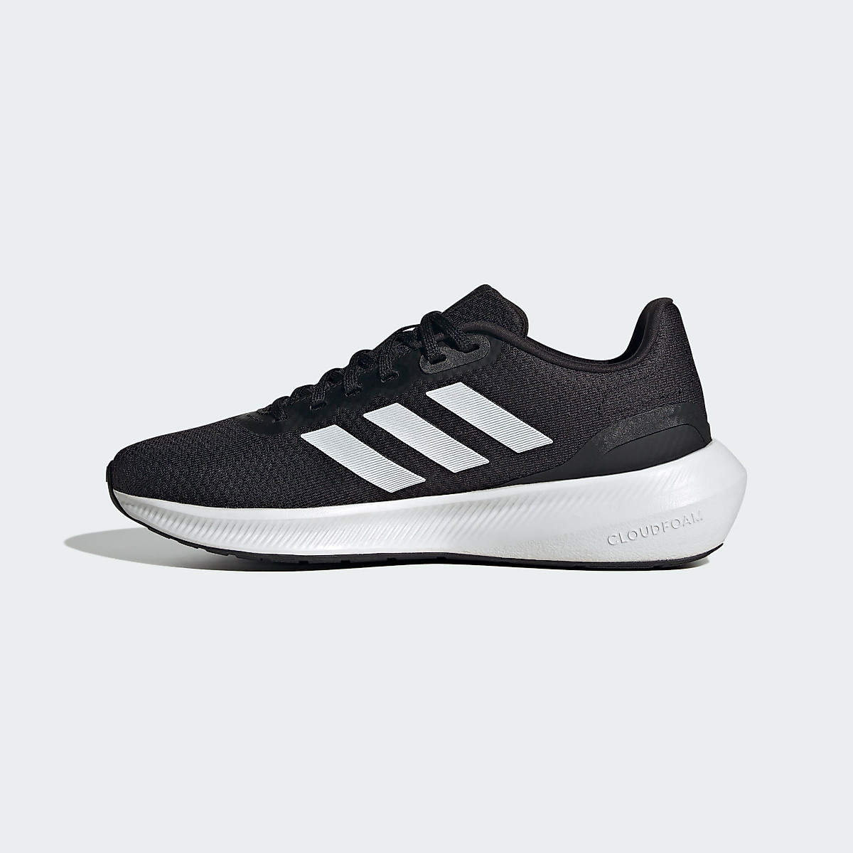 adidas Women's Run Falcon 3.0 Sneaker, Black/White/Black, 9 Wide
