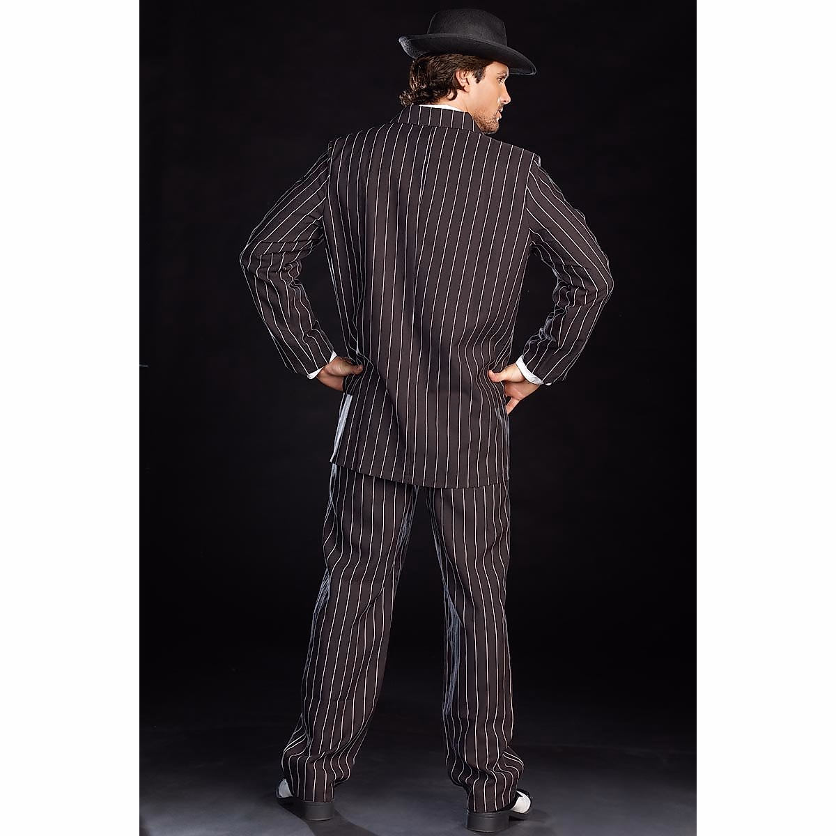 Dreamgirl mens Gangsta Adult Costume, Black/White, Medium US