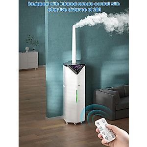 19L/5Gal Large Humidifiers for Bedroom 2800 sq ft, Quiet Humidifiers for Large Room, Floor Humidifier with 3 Mist Mode & Auto 180°Mist Tube for Home Whole House School Office Commercial Plants