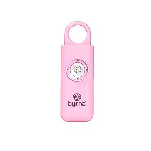 Byrna Banshee Personal Safety Alarm - 130db Loud Military Grade Self Defense Emergency Keychain Siren Device with LED Strobe Alert Light for Women, Men, Children, Elderly, Hikers and Runners (Pink)