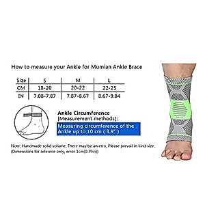 1 Pair Sports Ankle Support Elastic Compression Sleeve Guard for Injury Recovery Joint Pain Tendon Plantar Fasciitis Foot Socks (Size : S)