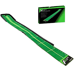 ProActive Sports | F4 Multi-Break Putting Green | 10 ft | Putting Mat with Slope, Auto Ball Return Track, and Alignment Guides for Indoor & Outdoor Practice | Training and Games Included