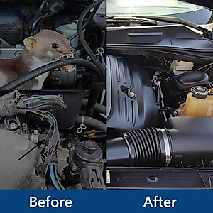 Angveirt Rodent Repellent for Car Engine Ultrasonic Mouse Repellent Rat Deterrent for Car Under Hood Animal Repeller Vehicle Wires RV Protection Pest Control for 12V 24V Car Battery Grey, 2 Pack