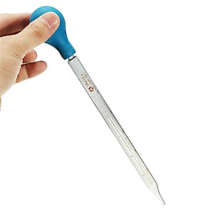 2Pcs Glass Graduated Dropper Pipette for Liquid Essential Oil, 10ml Lab Dropper Pipettes Transfer with Rubber Cap and 1Pc Cleaning Brush