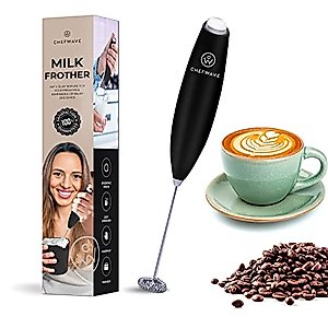 Chefwave | Powerful electric milk frother | Milk frother handheld drink mixer and matcha whisk | BATTERIES INCLUDED!drink mixer handheld | Hand frother, electric stirrer coffee mixer wand