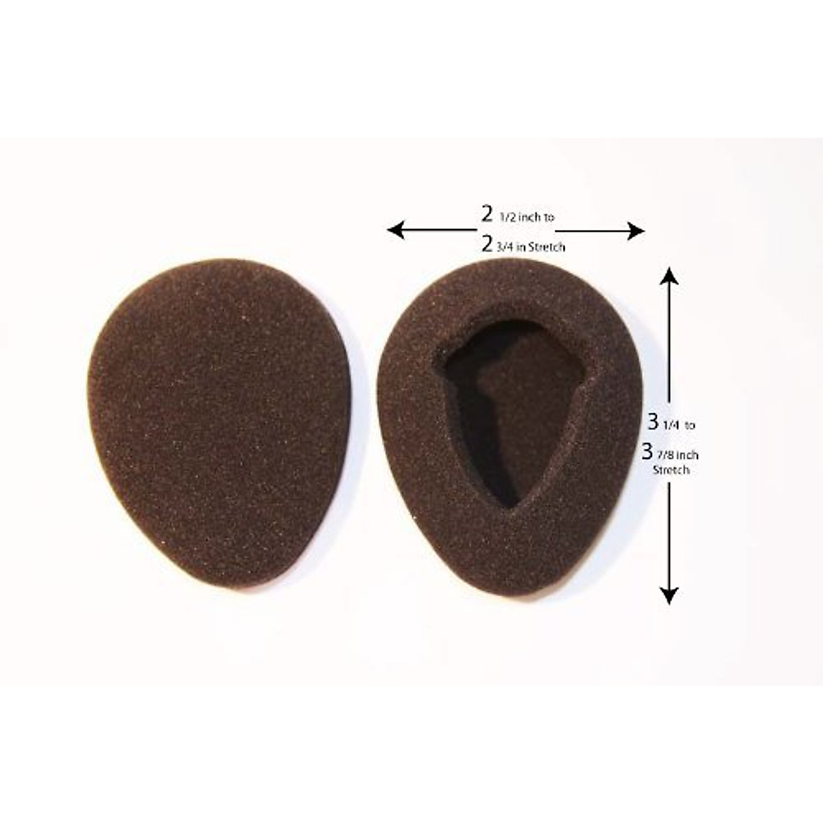 Two Pairs of 80mm Foam Earpads fits Infrared Wireless Headphones in GM Ford Toyota Nissan Honda Automobile Entertainment DVD Player Systems