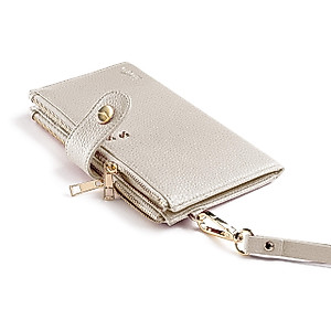 Women’s RFID Wristlet Wallet & Phone Holder | Multi Credit Card Bifold Organizer w/Zipper Pockets & Sweetly Packed in Gift Box