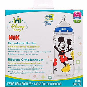 NUK Disney Baby Bottle, Mickey Mouse, 10 Ounce (Pack of 3)