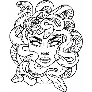 Dopetattoo 6 Sheets Fake Tattoos Medusa Tattoo Temporary Tattoos Suitable for Adult Women Men for Children Boys and Girls
